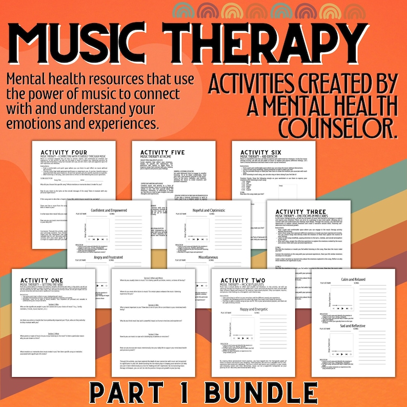 Empowering Music Therapy Worksheets - Nurturing Mental Health ...