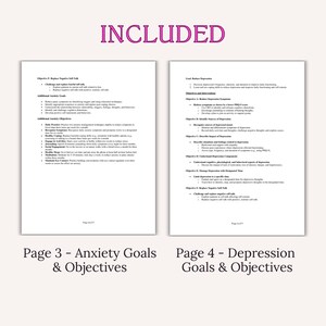 Part 1 - Therapy Cheat Sheet Goals and Objectives | Mental Health ...