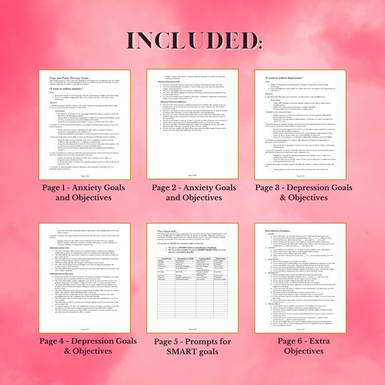 Therapy Cheat Sheet Goals PDF | Therapeutic Intervention Digital Download | Counseling Tools for ...