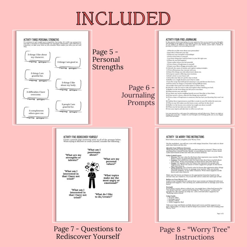 Strength-based Therapy Worksheets for Kids and Teens | Self-esteem ...