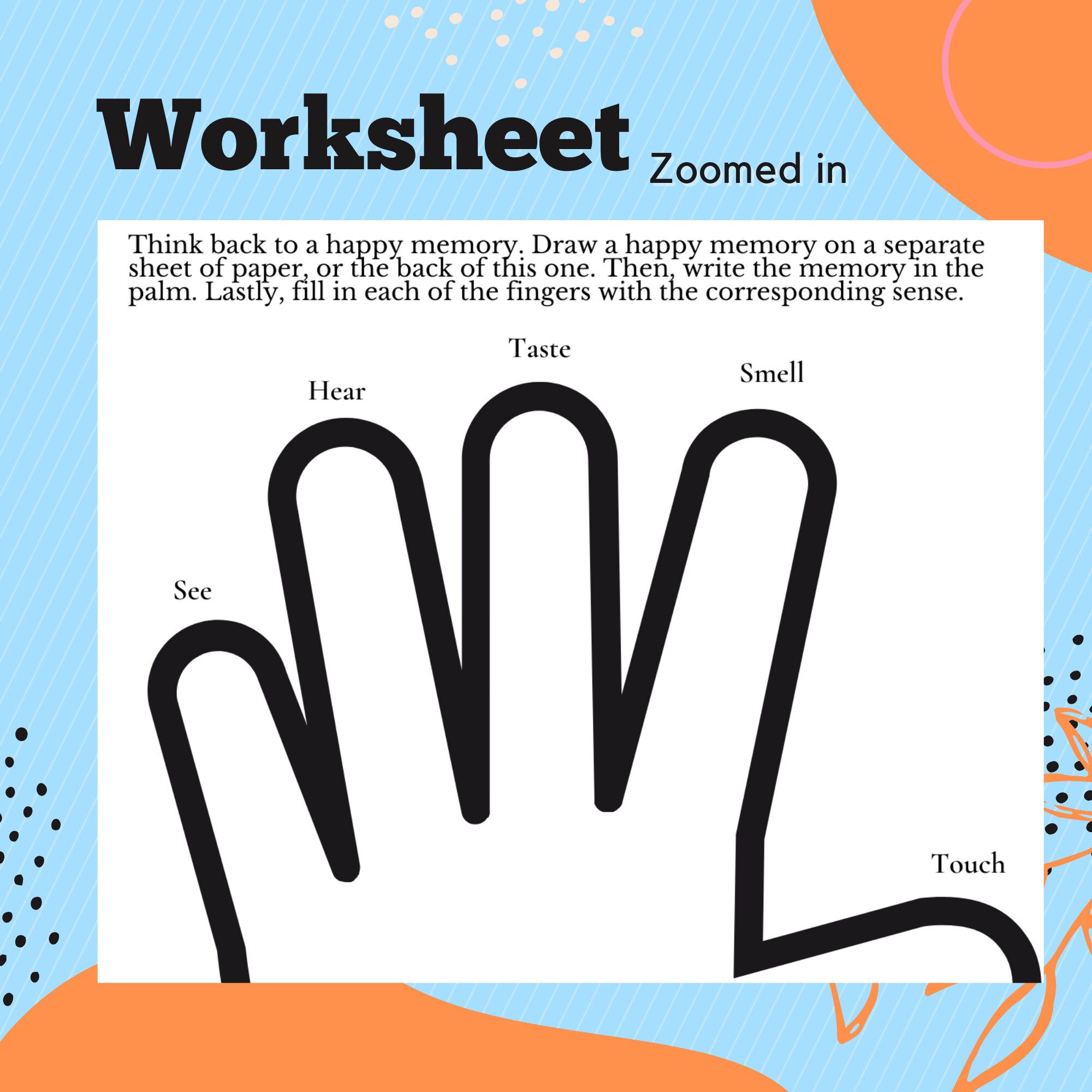 Mindful Art Therapy for Kids: Printable Worksheet to Draw Happy Places ...