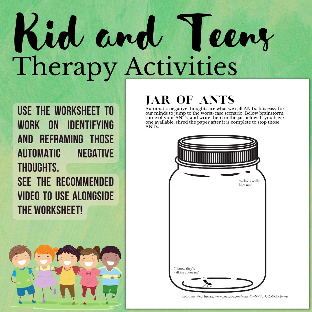 Automatic Negative Thought CBT Worksheet Jar Of Ants Etsy Sweden Automatic Negative Thought CBT Worksheet Jar Of Ants Etsy Sweden