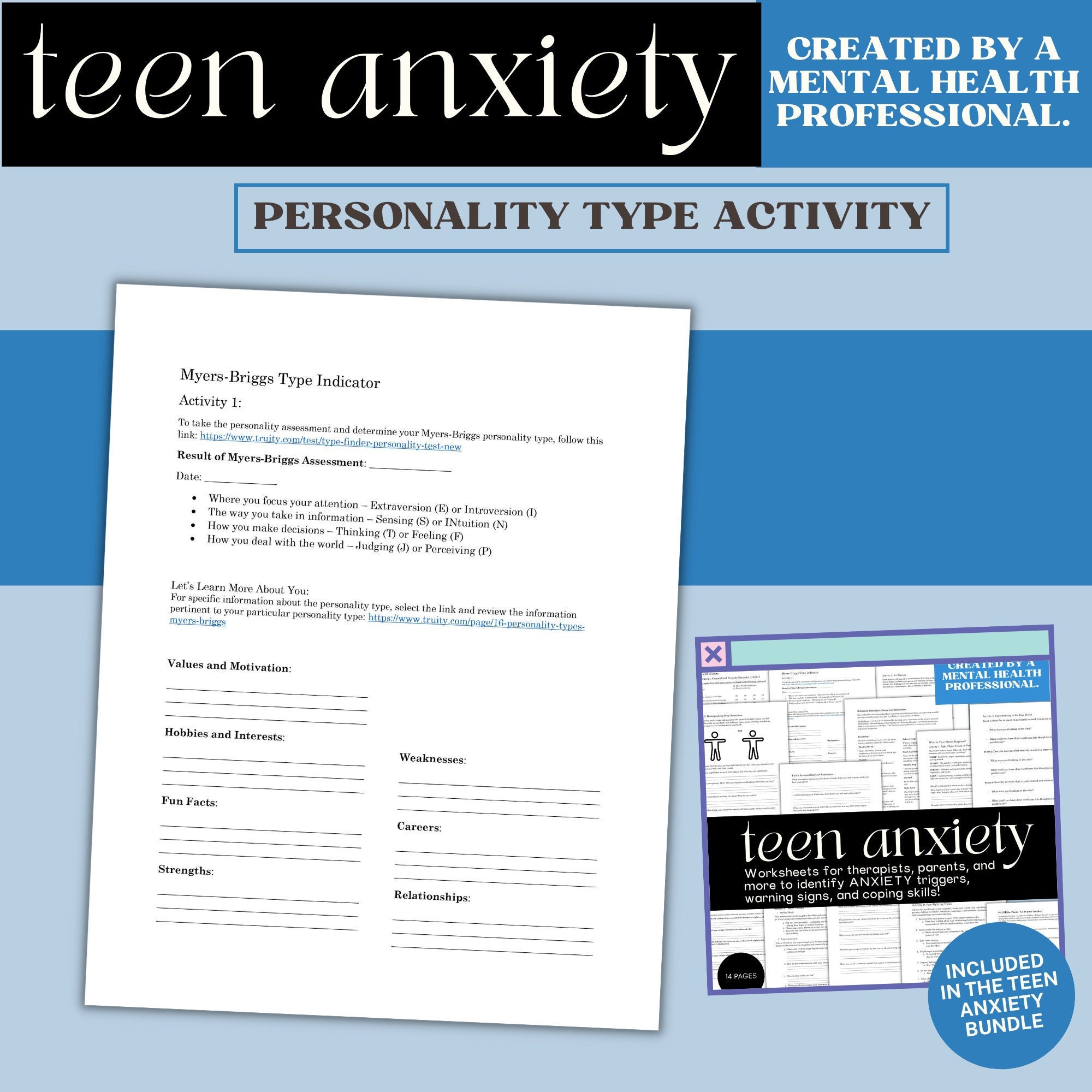 16 Personalities Myers Briggs Activity | Strength-based Therapy ...