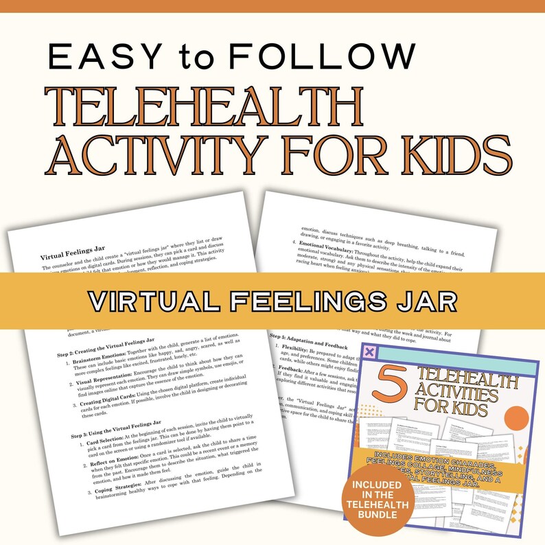Expressive Arts Therapy Virtual Feelings Jar Activity for Kids ...