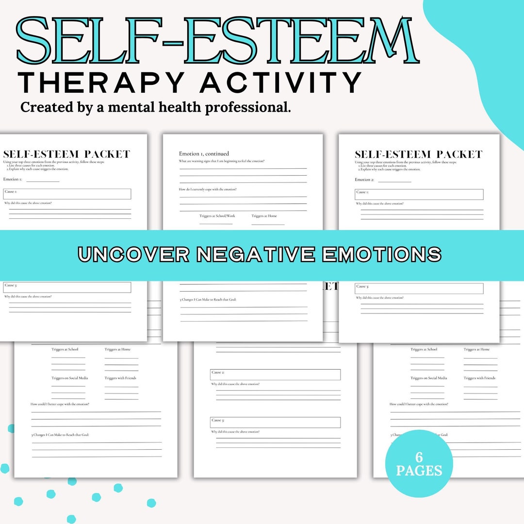 Uncover Negative Emotions Therapy Worksheet | Warning Signs, Triggers ...