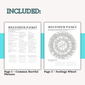 Self-esteem Therapy Worksheets | Boost Confidence, Overcome Negative ...