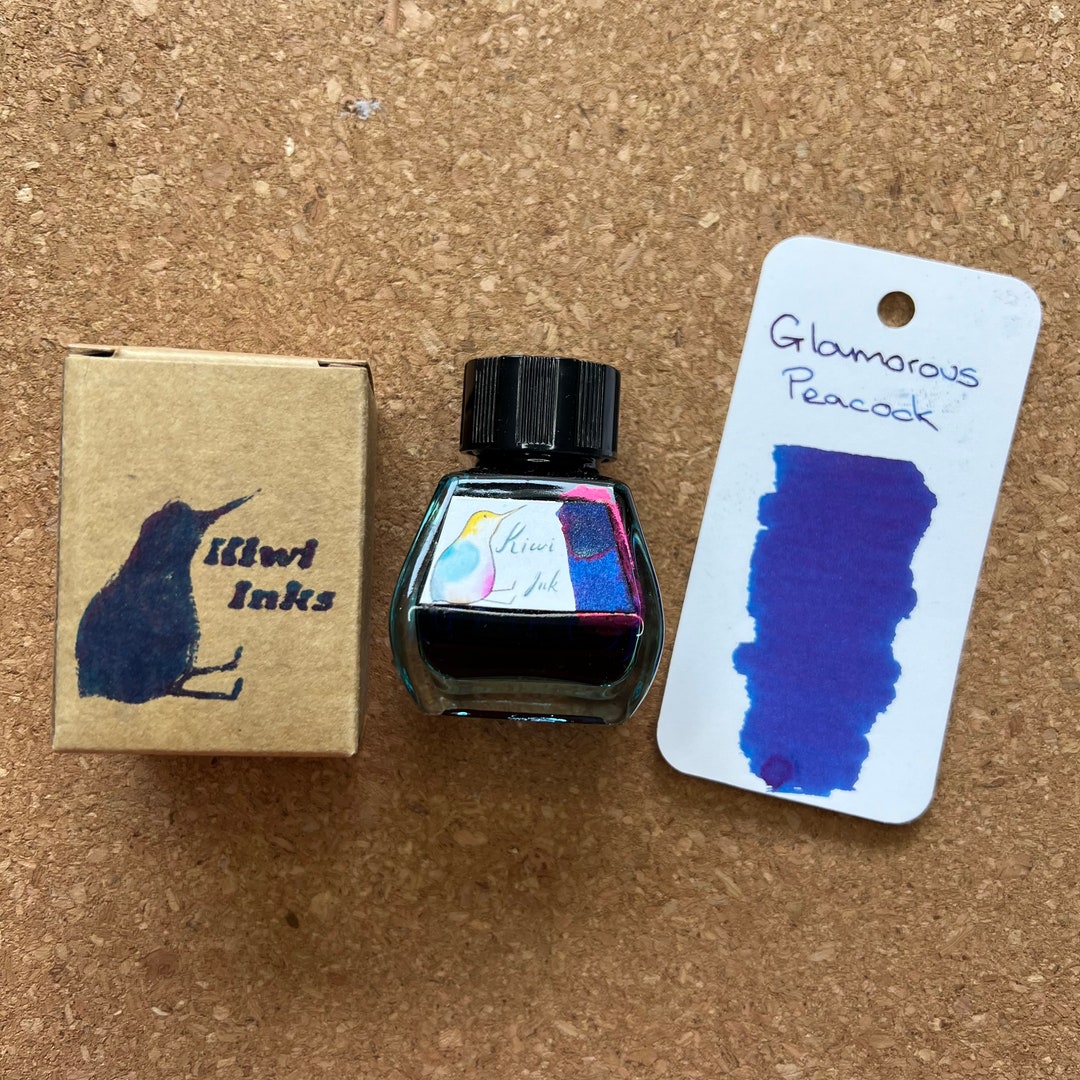 Kiwi Inks Glamorous Peacock Shimmer & Sheen Fountain Pen Ink 30ml - Etsy
