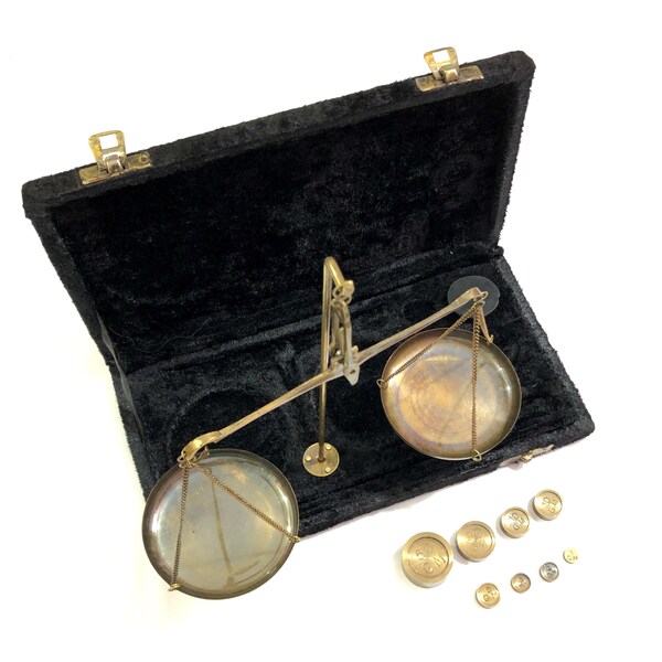 Antique Balance Scales With Weights - Etsy