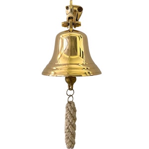 Personalized Brass Ship Bell, Engraved Wall Hanging Bell, Outdoor ...