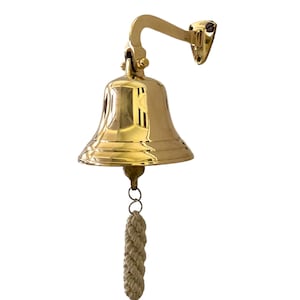 Personalized Brass Ship Bell, Engraved Wall Hanging Bell, Outdoor ...