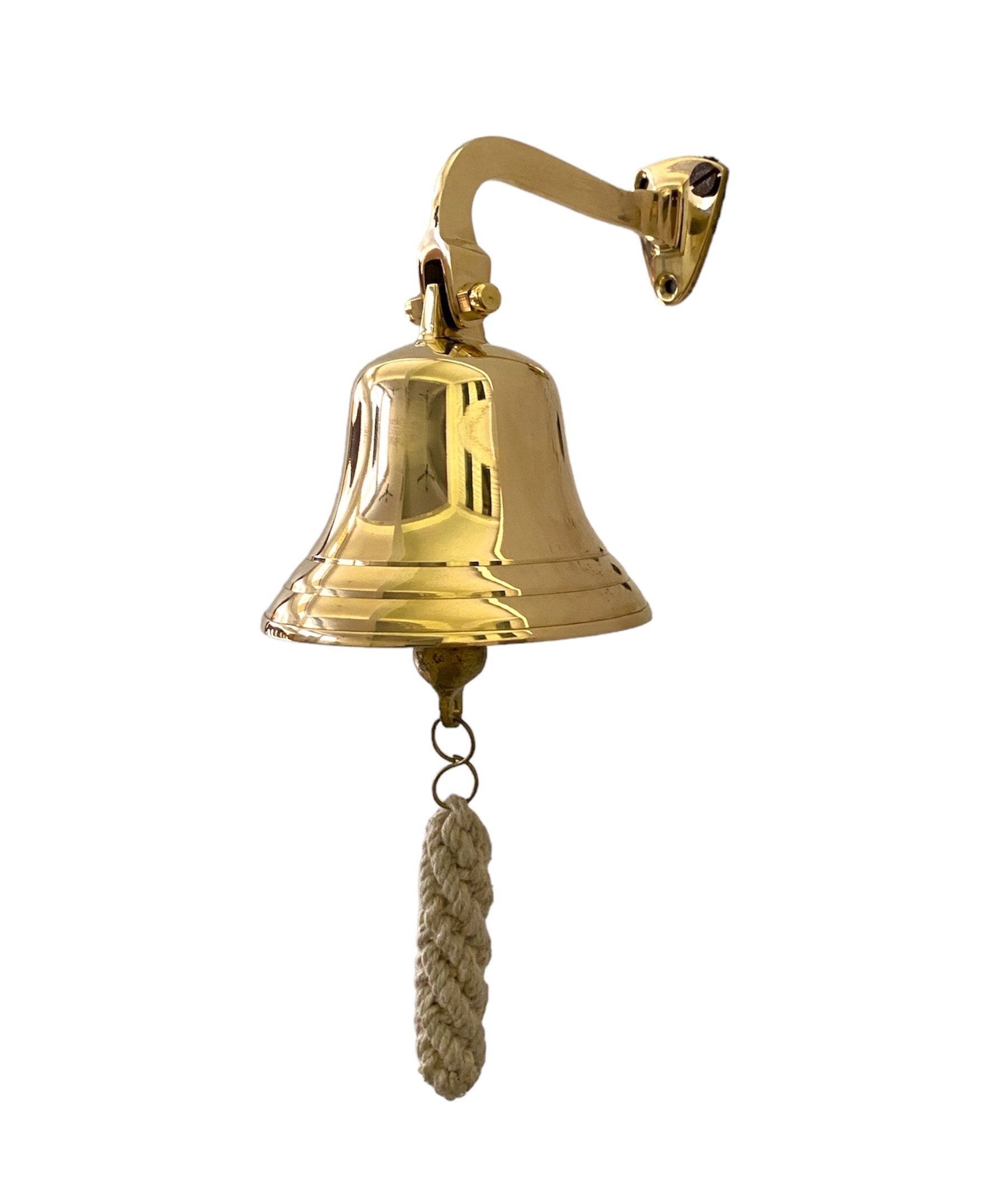 Personalized Brass Ship Bell, Engraved Wall Hanging Bell, Outdoor ...