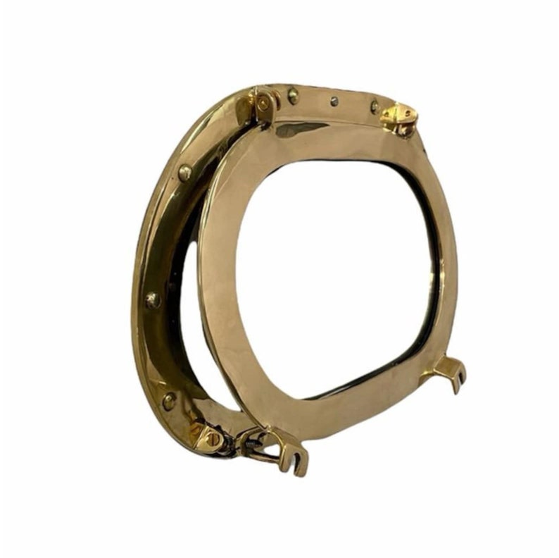 Brass Porthole Mirror | Oval Nautical Wall Decor - Etsy