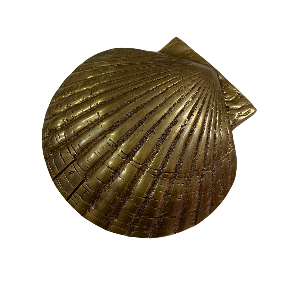 Solid Brass Antique Scallop Sea Shell Door Knocker Beach Look Home ...