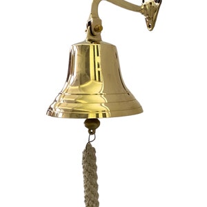 Personalized Brass Ship Bell, Engraved Wall Hanging Bell, Outdoor ...