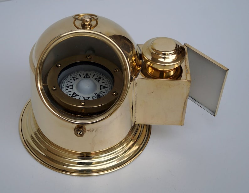 Nautical Maritime Brass Floating Dial Binnacle Gimbled Compass - Etsy