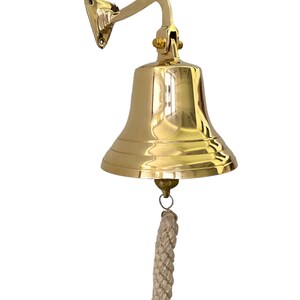 Personalized Brass Ship Bell, Engraved Wall Hanging Bell, Outdoor ...