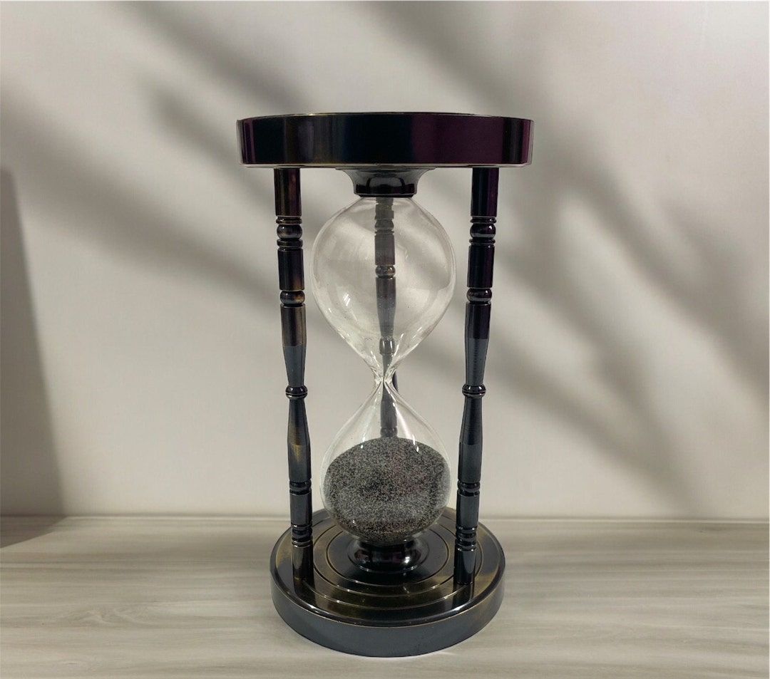 Classic Hourglass Timer | Decorative Sand Timer With Black Finish ...