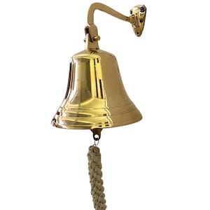 Personalized Brass Ship Bell, Engraved Wall Hanging Bell, Outdoor ...