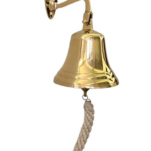 Personalized Brass Ship Bell, Engraved Wall Hanging Bell, Outdoor ...