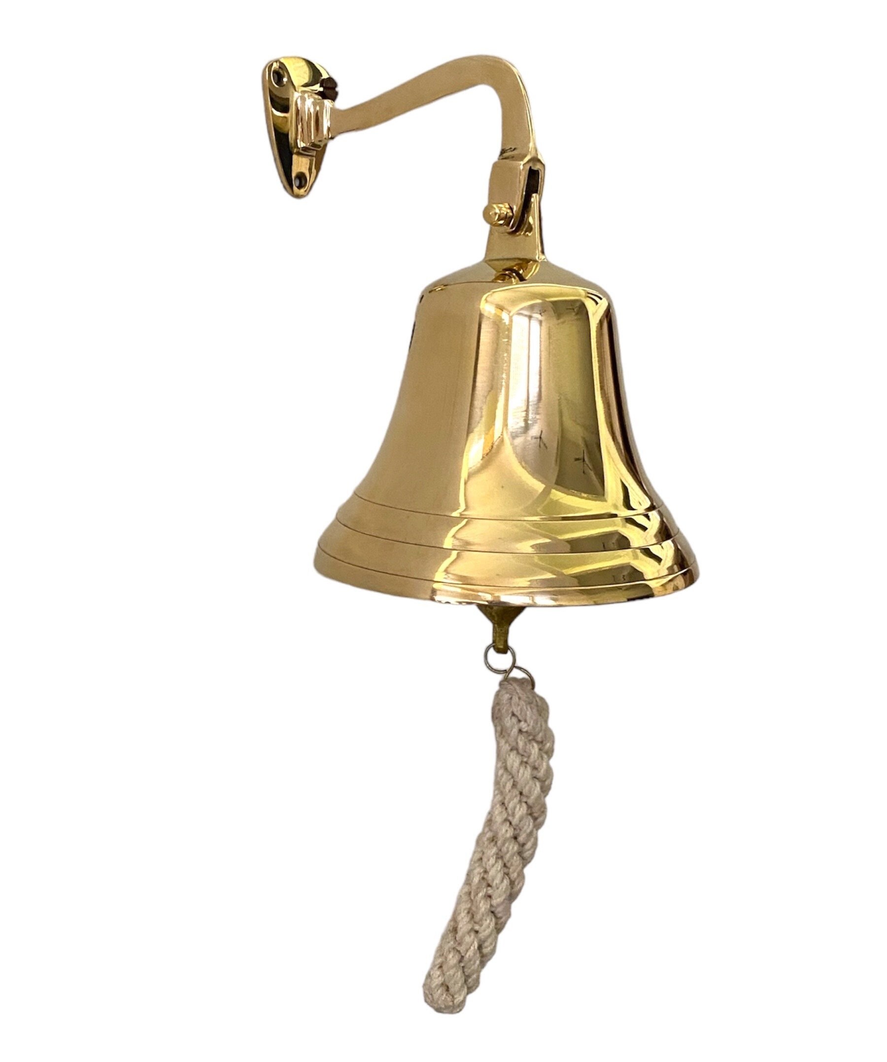 Personalized Brass Ship Bell, Engraved Wall Hanging Bell, Outdoor ...