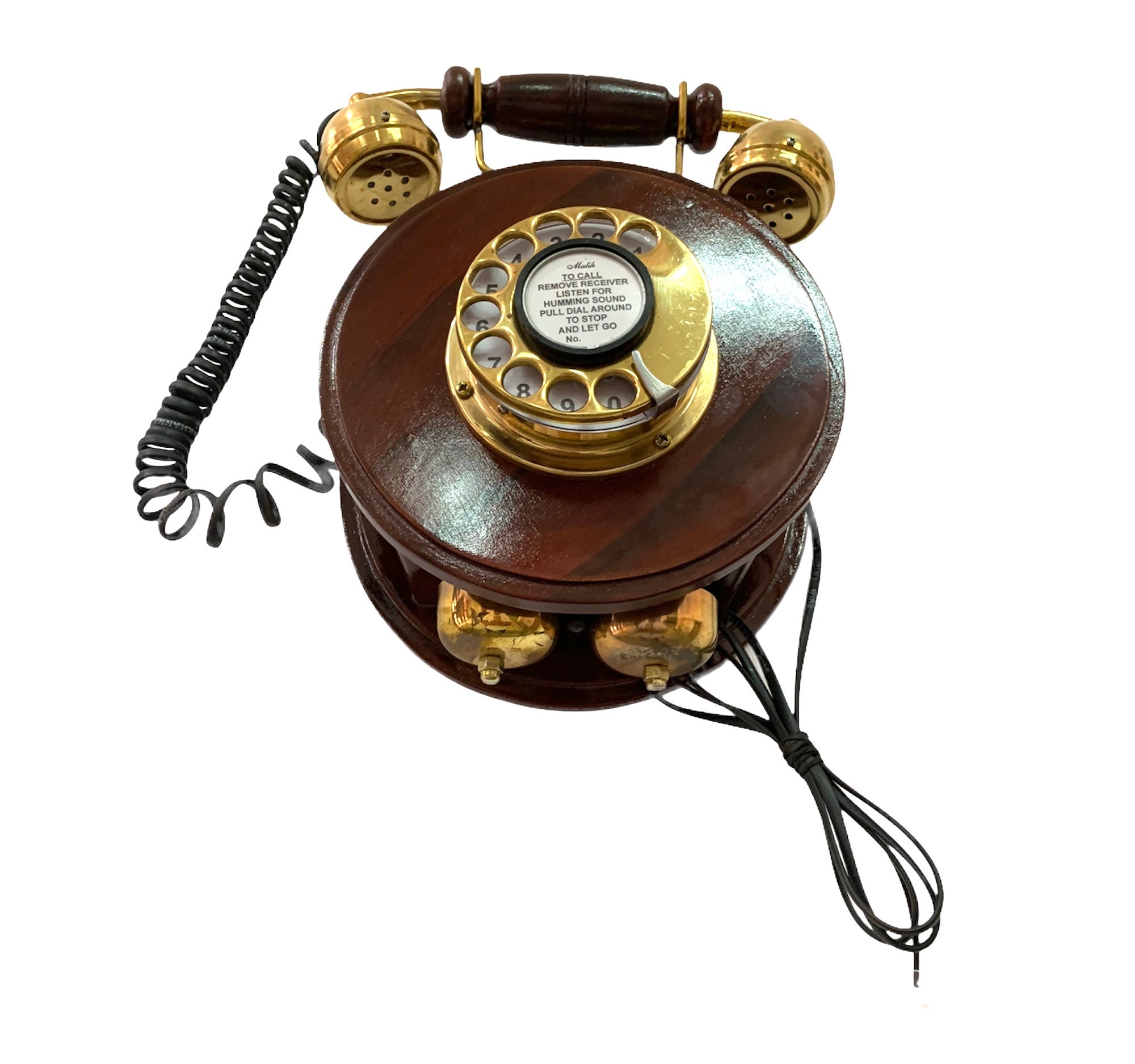 Beautiful Wooden Wall Hanging Telephone/vintage Rotary Dial - Etsy