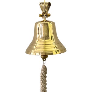 Personalized Brass Ship Bell, Engraved Wall Hanging Bell, Outdoor ...