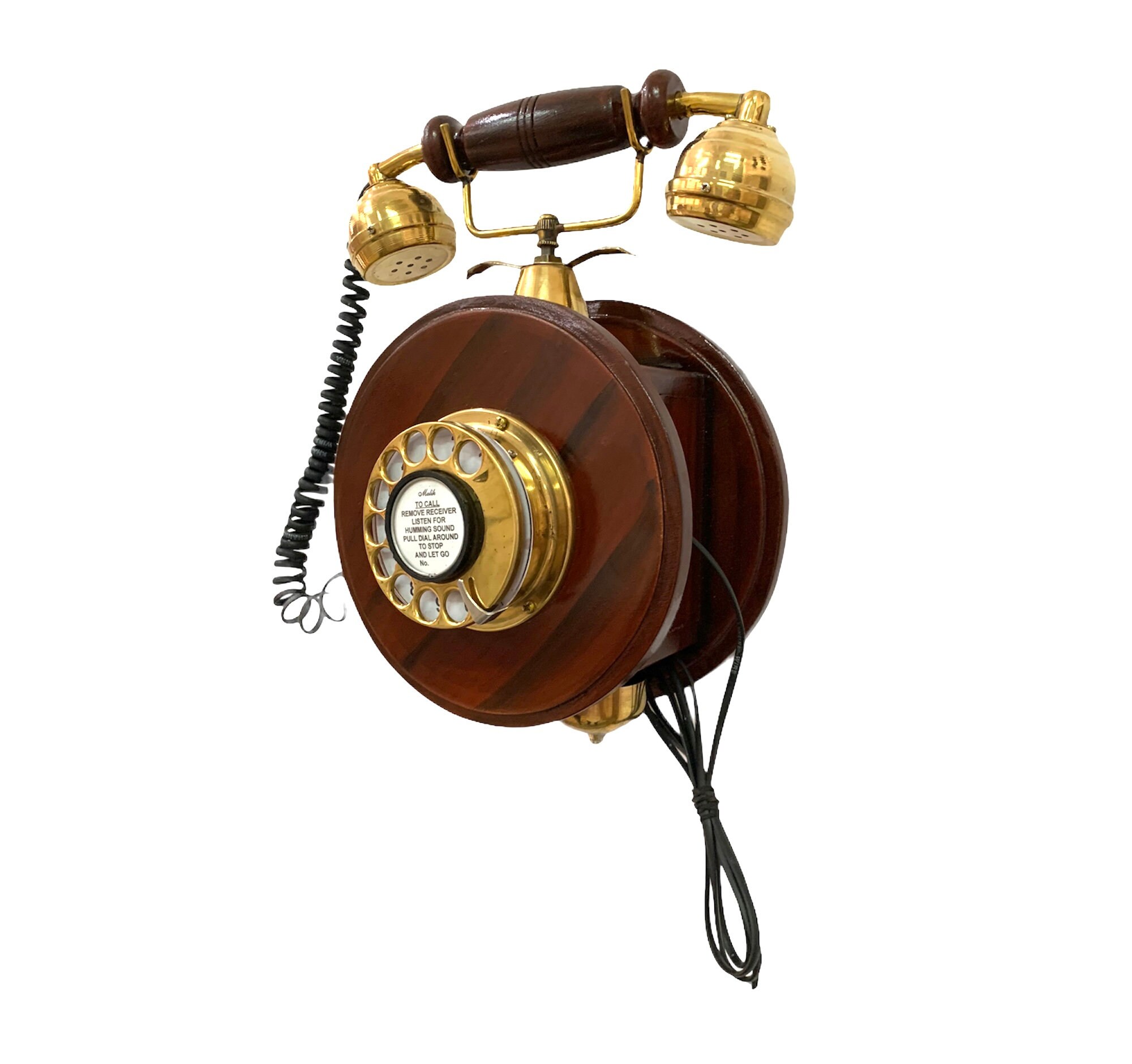 Beautiful Wooden Wall Hanging Telephone/vintage Rotary Dial - Etsy
