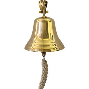 Personalized Brass Ship Bell, Engraved Wall Hanging Bell, Outdoor ...