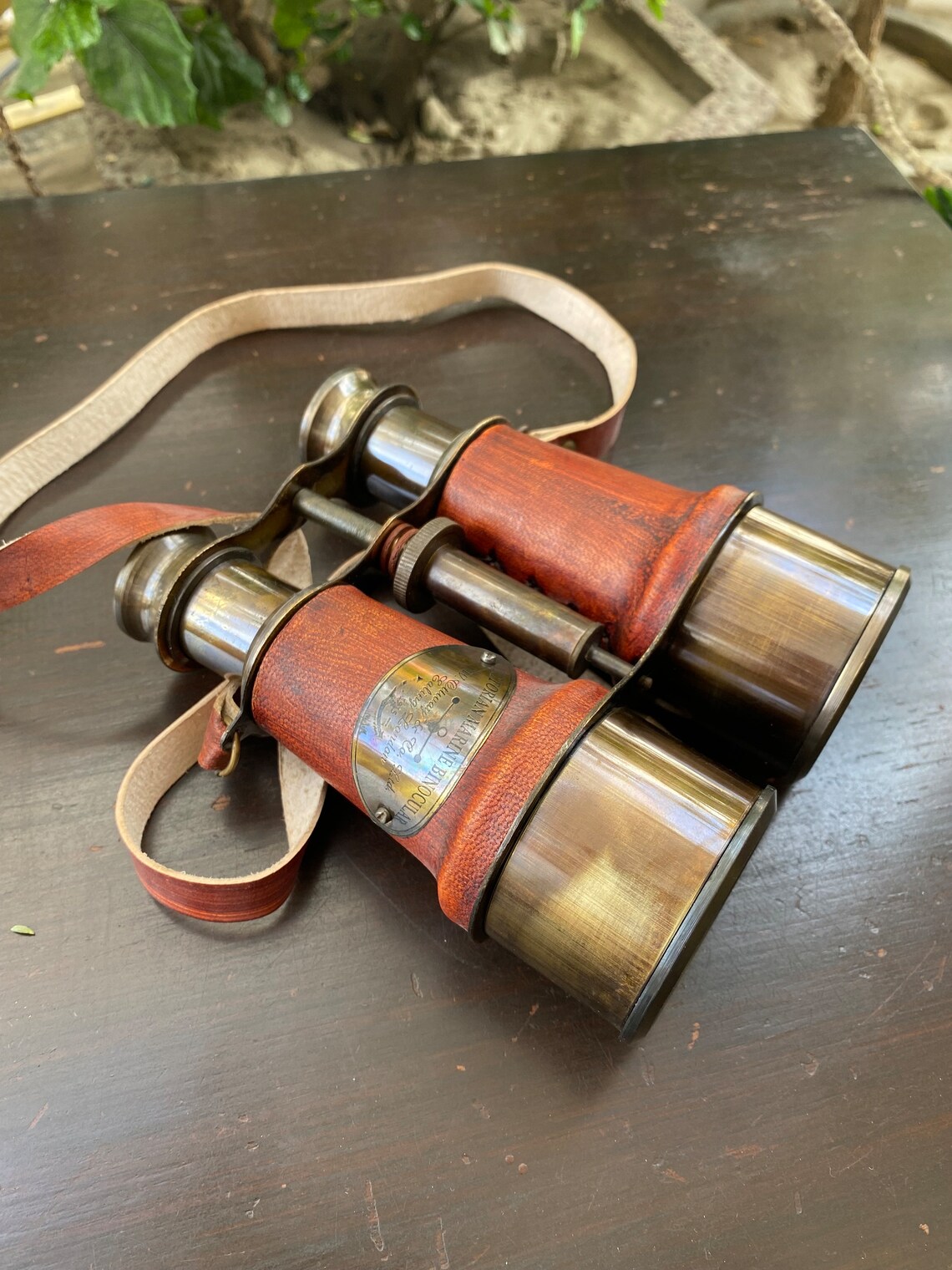 Brass Binoculars With Leather Case, Victorian Monocular for Bird ...