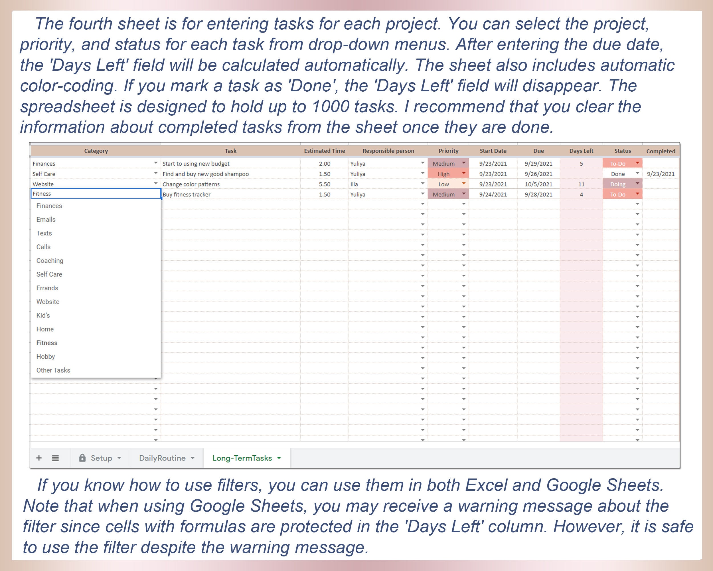 Household Project Planner, Task Management, Digital Project Planner ...