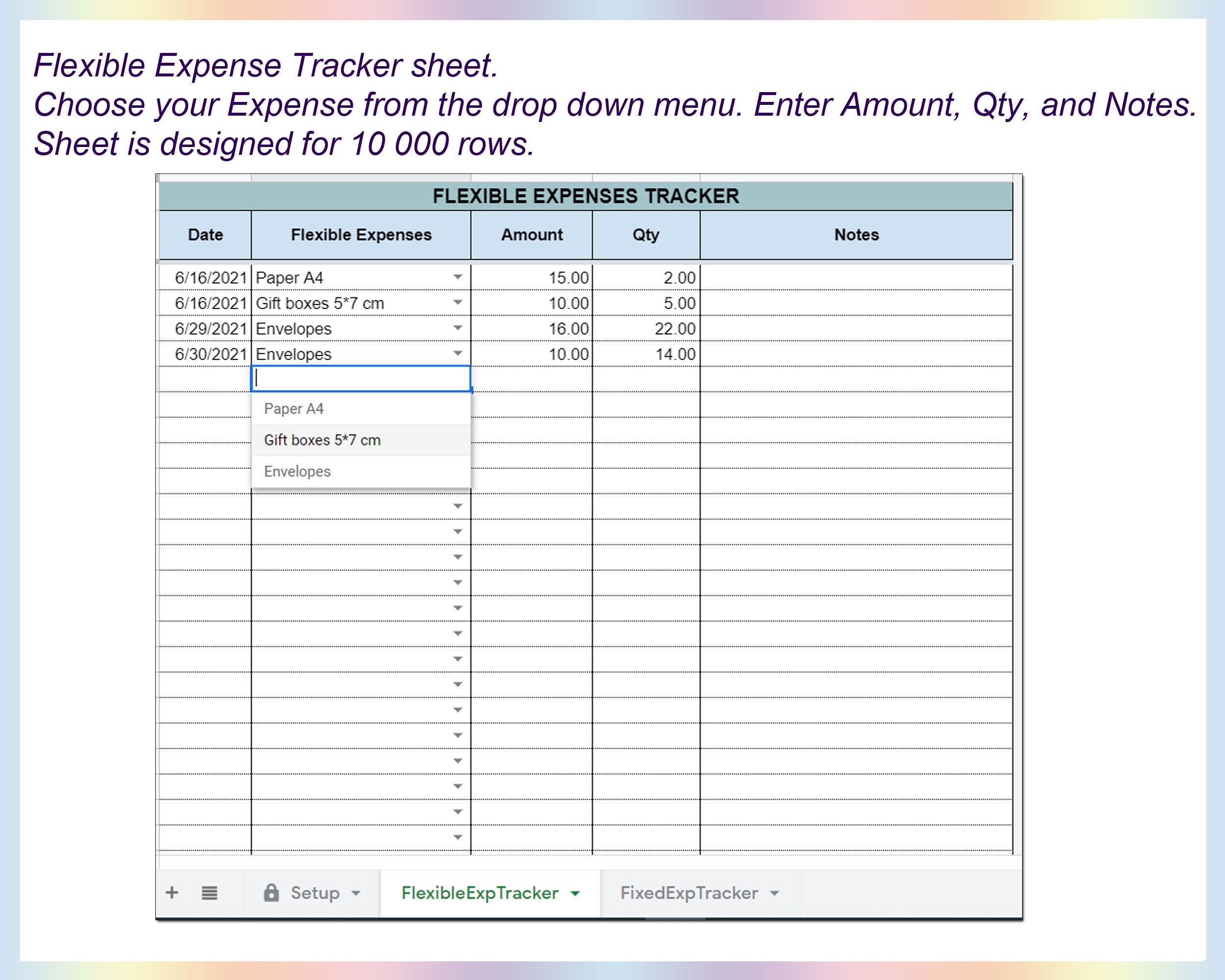 Expense Tracker for Small Business Expense Tracker Template | Etsy