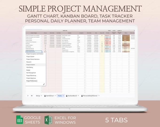Task Priority Tracker Excel Google Eisenhower Matrix Spreadsheet to Do ...