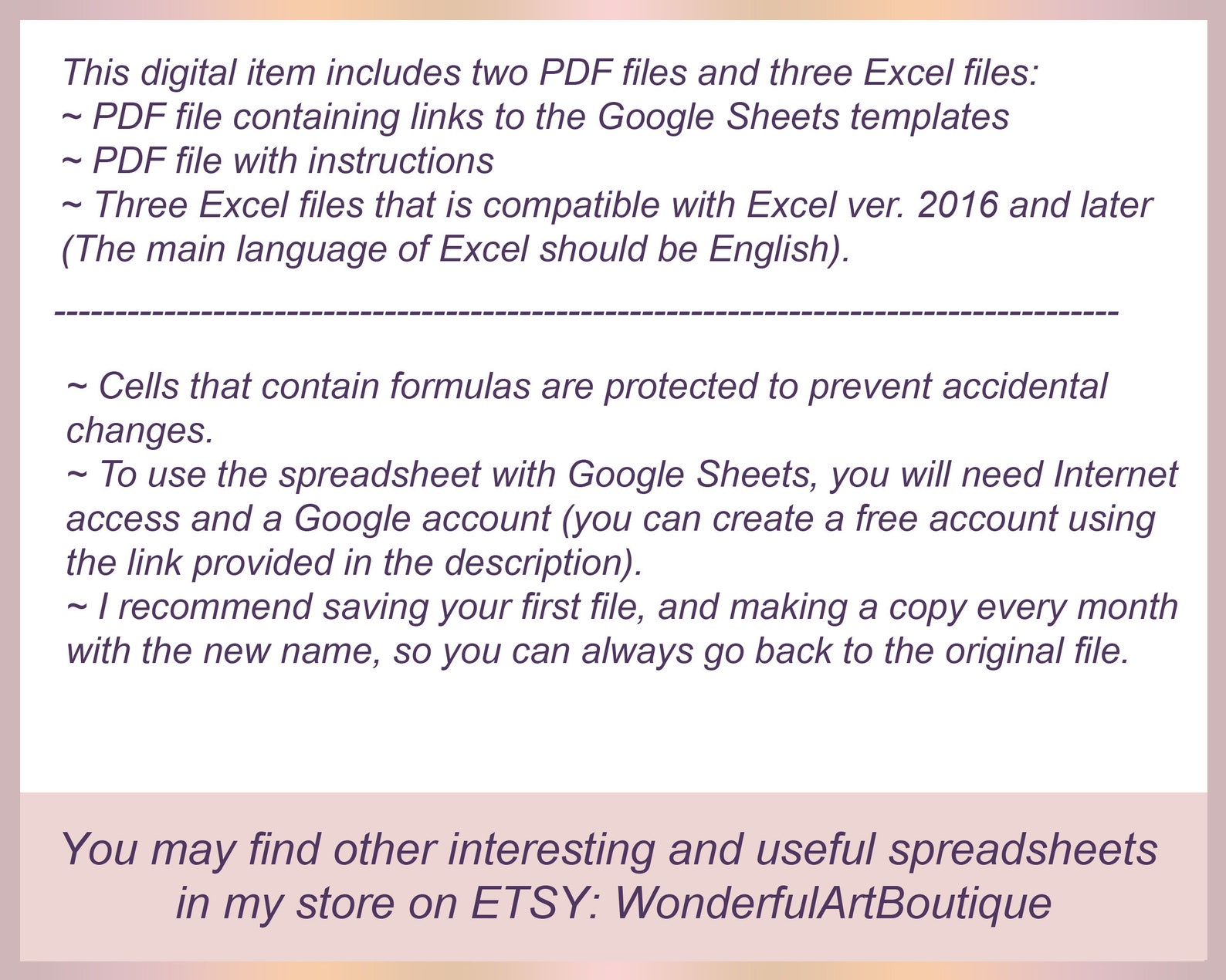 Digital Workout Planner Template Google Sheets Editable Fitness ...