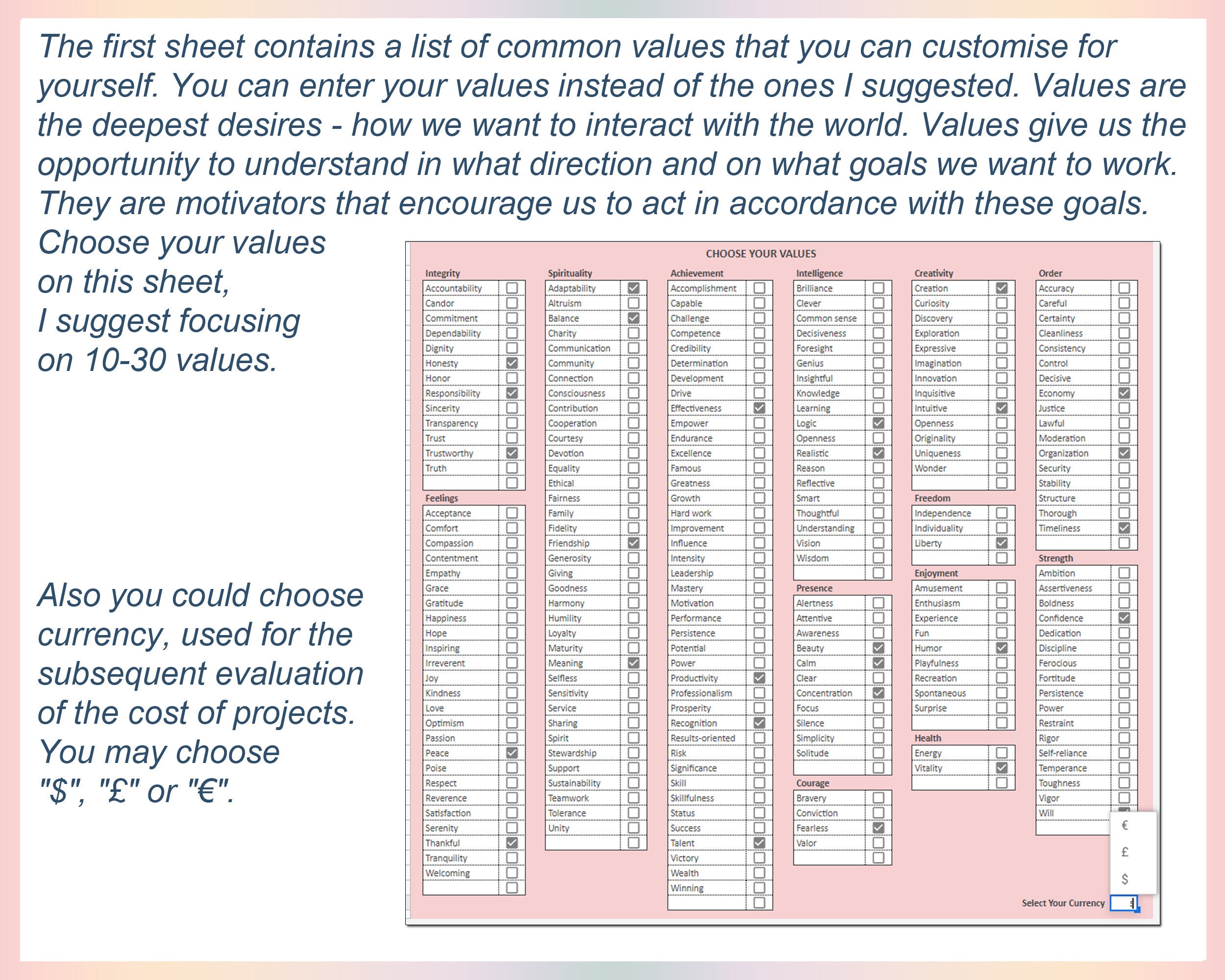 Personal Project Planner Goal Setting Wheel of Life Life | Etsy