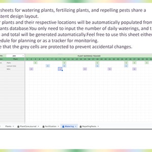 Plant Care Spreadsheet Digital Journal Houseplant Planner Organizer ...