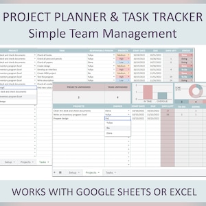 Project Management Template Project Planner Task Management - Etsy