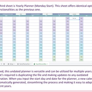 Important Dates Tracker, Yearly Calendar, Birthdays Tracker, Weeks in a ...