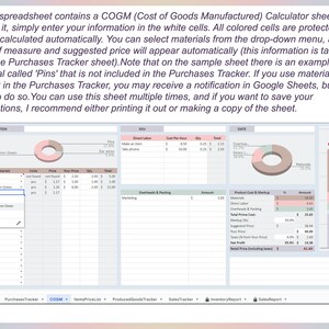 Inventory Spreadsheet, Excel Inventory Sheet, Pricing Sheet, Sales Tracker, Costing Calculator ...