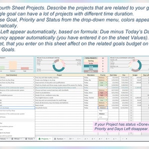 Life Planner Excel, Goal Setting, Project Planner Template, Kanban ...