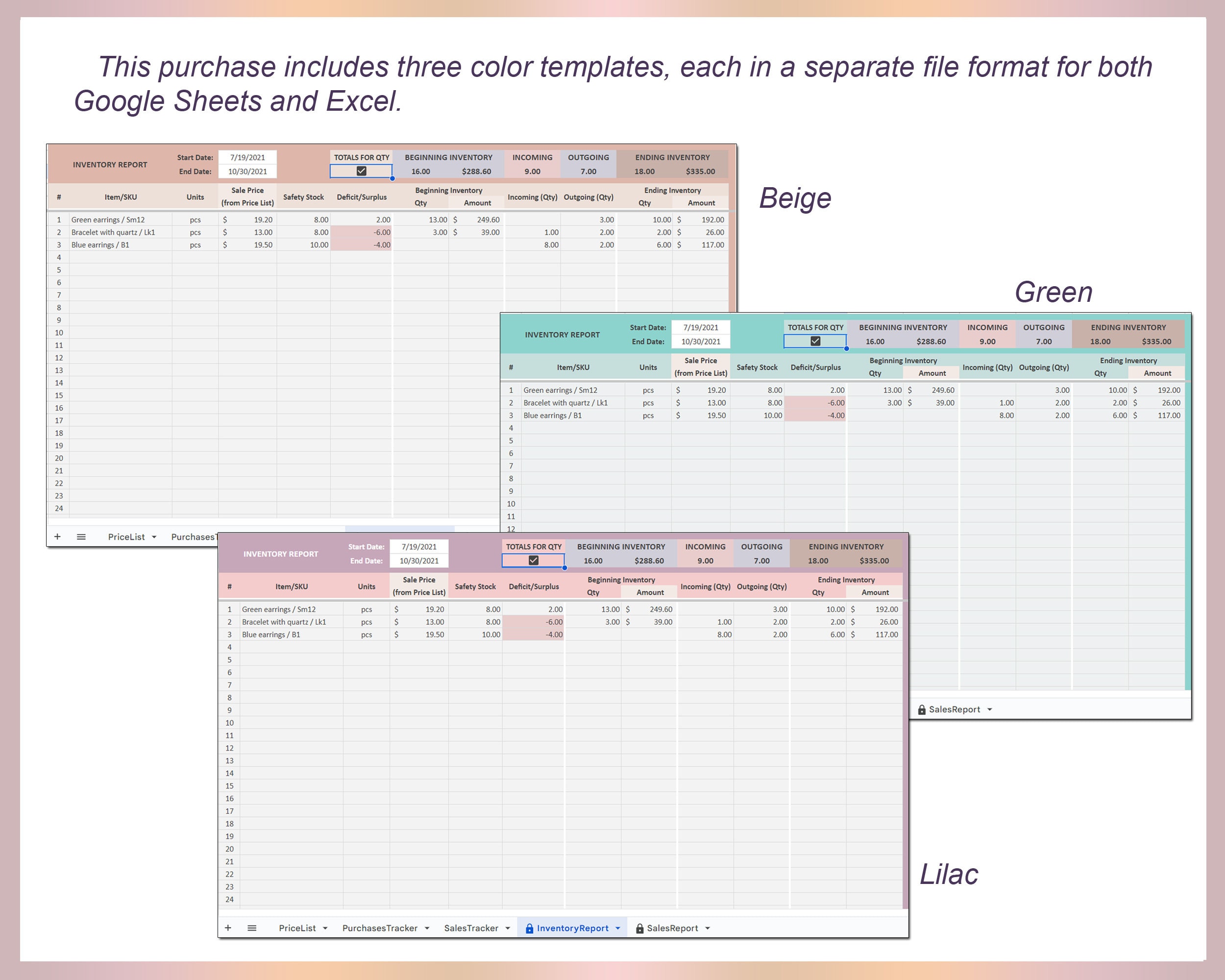 Inventory Management Spreadsheet Excel Google Sheet Resellers Inventory ...