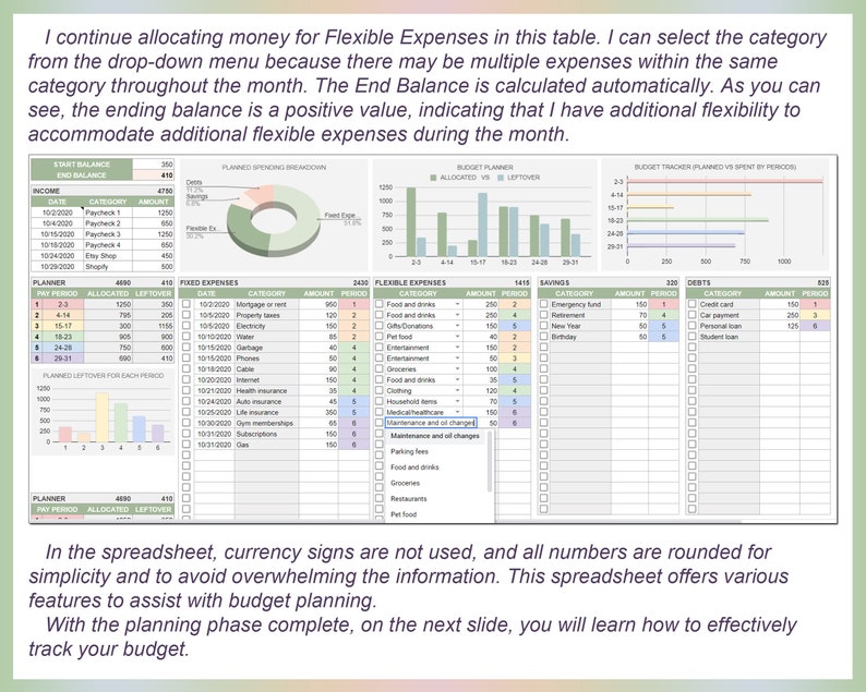 Paycheck Budget Planner, Annual Budget Template,budget Spreadsheet ...