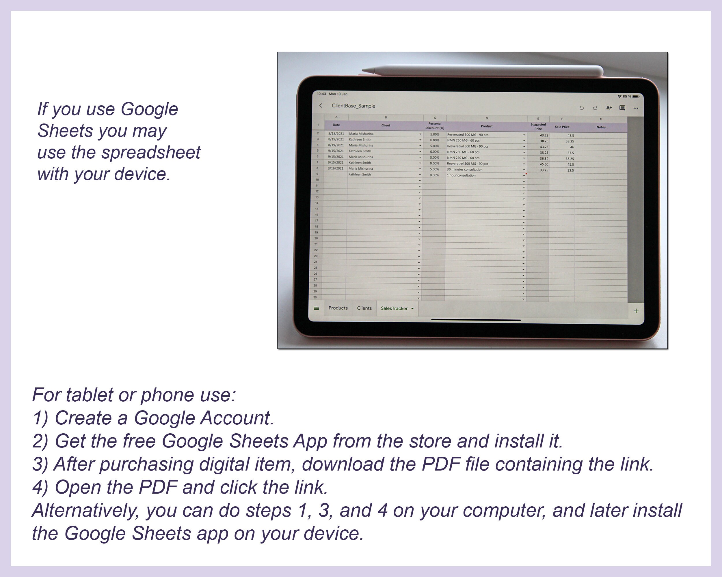 Client Base, Customer Base Template, Client Base Example, Customer Base ...