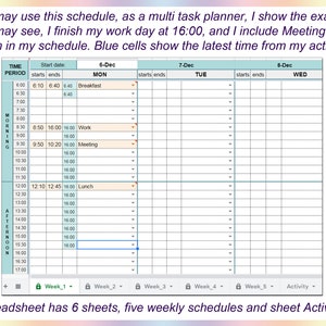 Weekly schedule digital Weekly planner digital To do list | Etsy