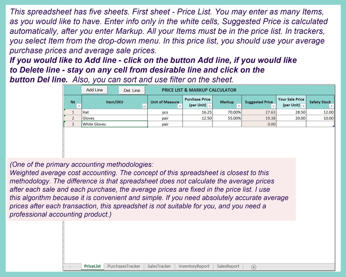 Reseller Sales Tracker Inventory Spreadsheet Excel Inventory System ...