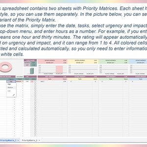 Priority Matrix Spreadsheet, Prioritization Matrix, Action, Project ...