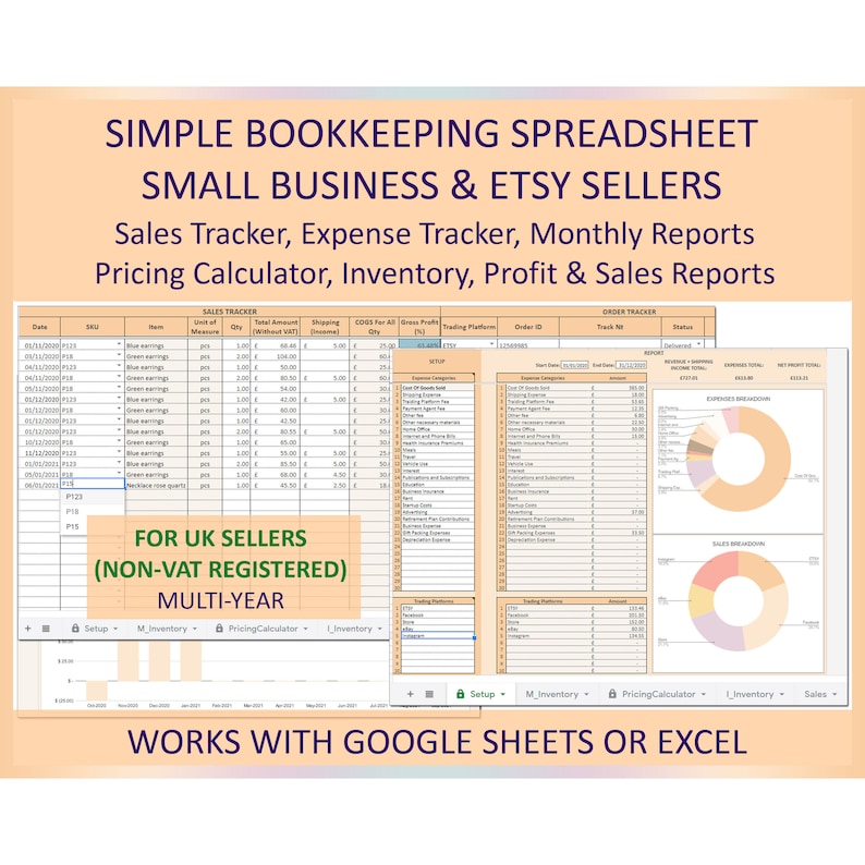 Small Business Tool for UK Sellers; Etsy Sellers Bookkeeping, Sales ...