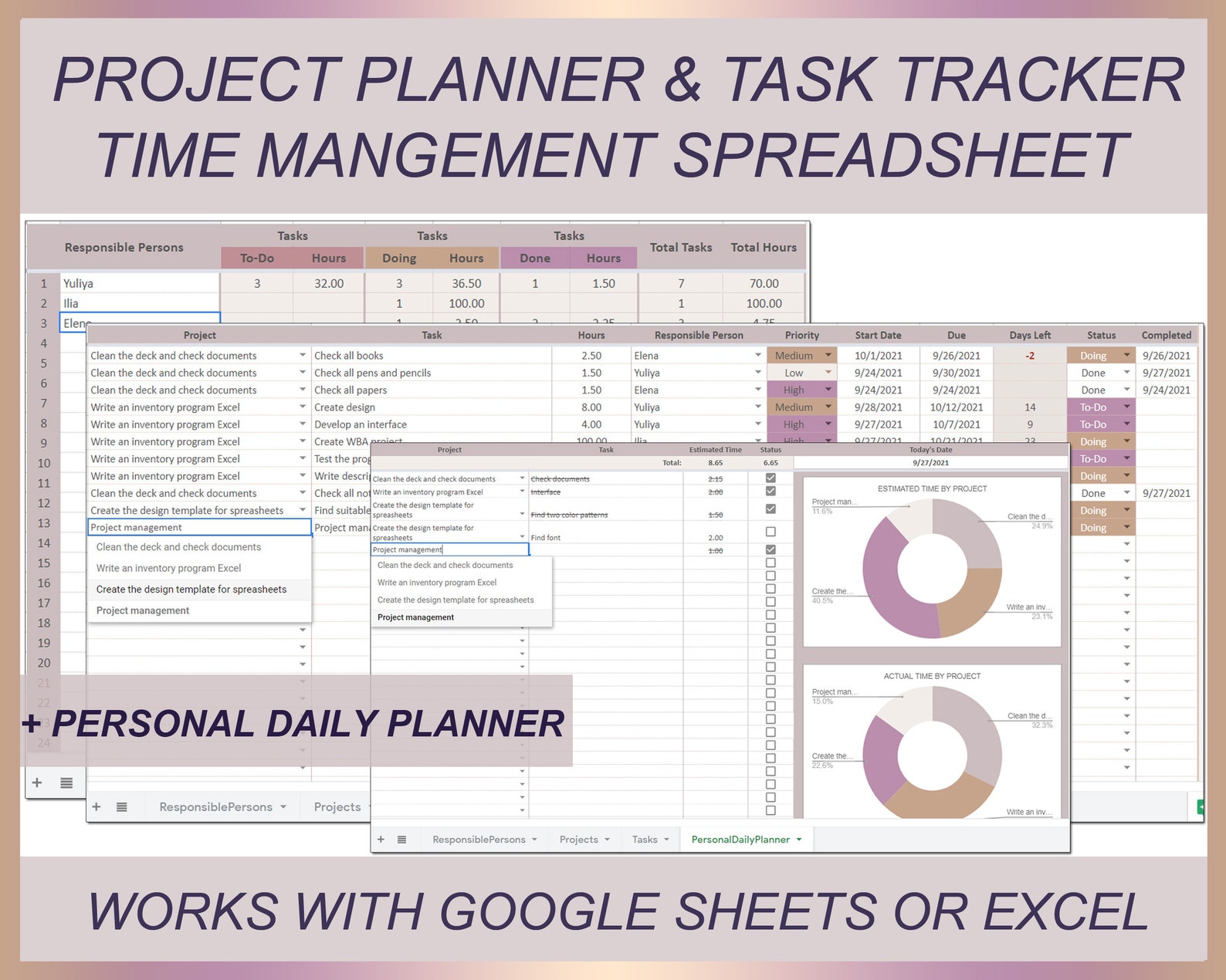 Task Management Digital Project Planner Team Management - Etsy