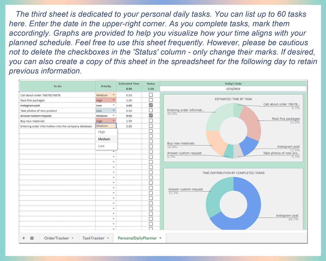 Order Tracker Spreadsheet, Order Tracking Excel Template, Shipment ...