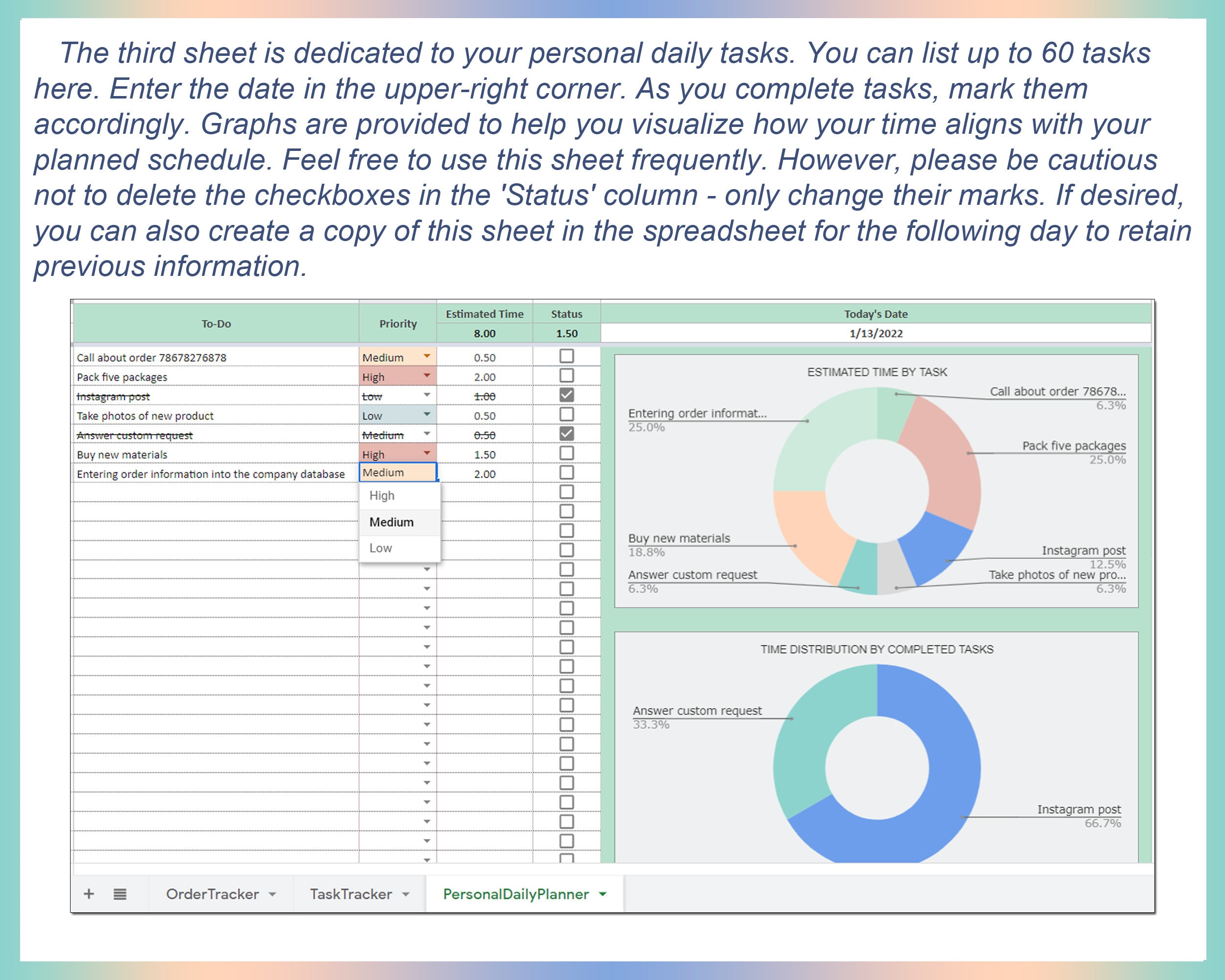 Order Tracking Excel Template, Order Tracker Spreadsheet, Shipment ...