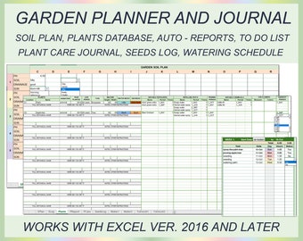 Excel Garden Planner - Etsy